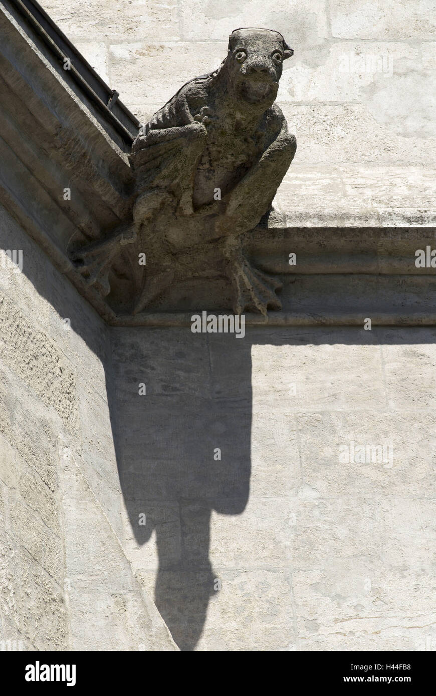 City hall, gargoyle, facade, shade, Germany, Bavaria, Upper Bavaria ...