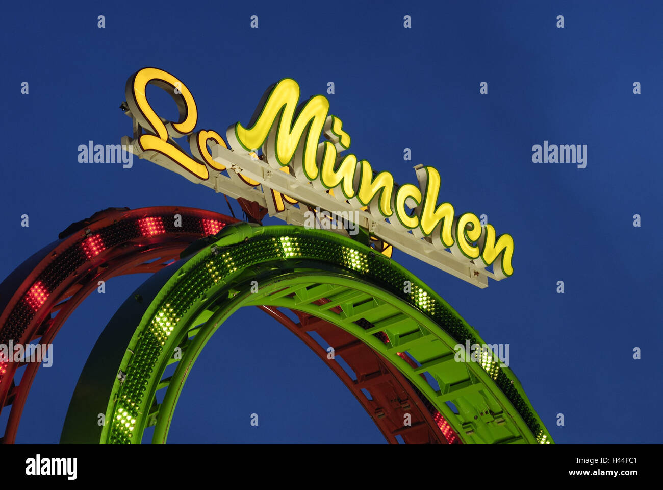 Roller coaster olympia looping oktoberfest hi-res stock photography and ...