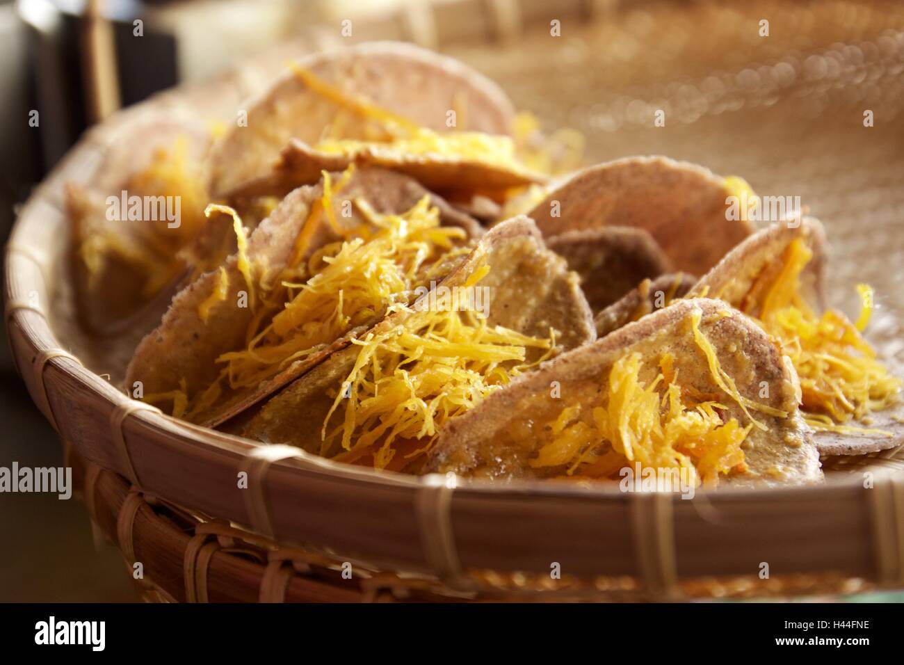 Thai Style Crisp Tart on Threshing basket Stock Photo - Alamy