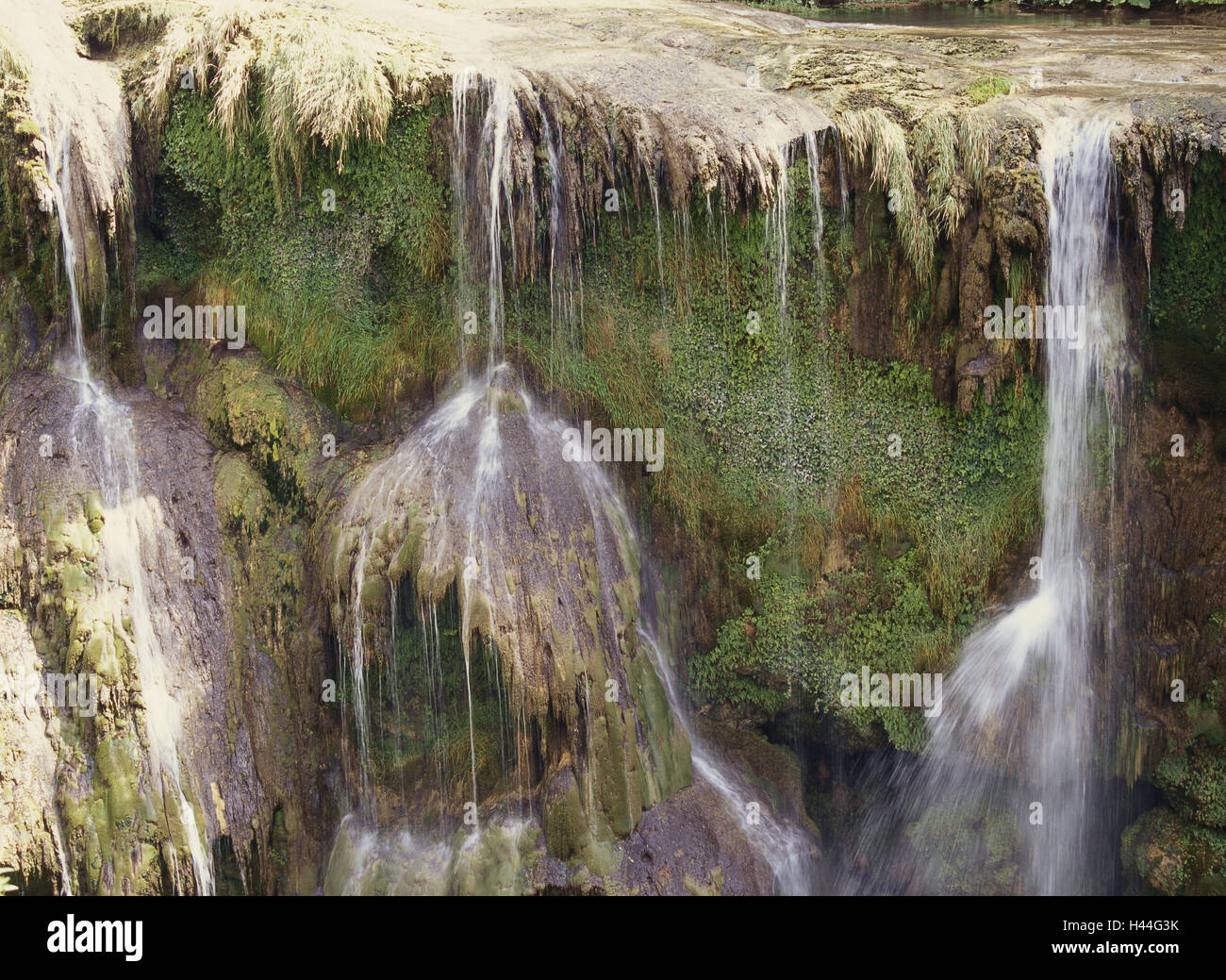 Italy, Umbria, region Terni, marbles, waterfall, detail, of a little ...