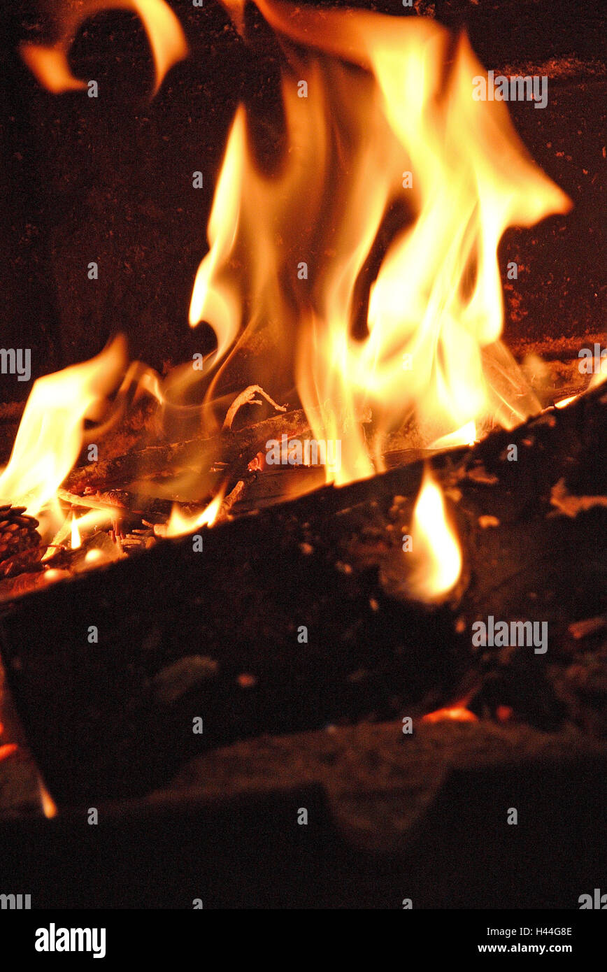 open chimney, flames Stock Photo - Alamy