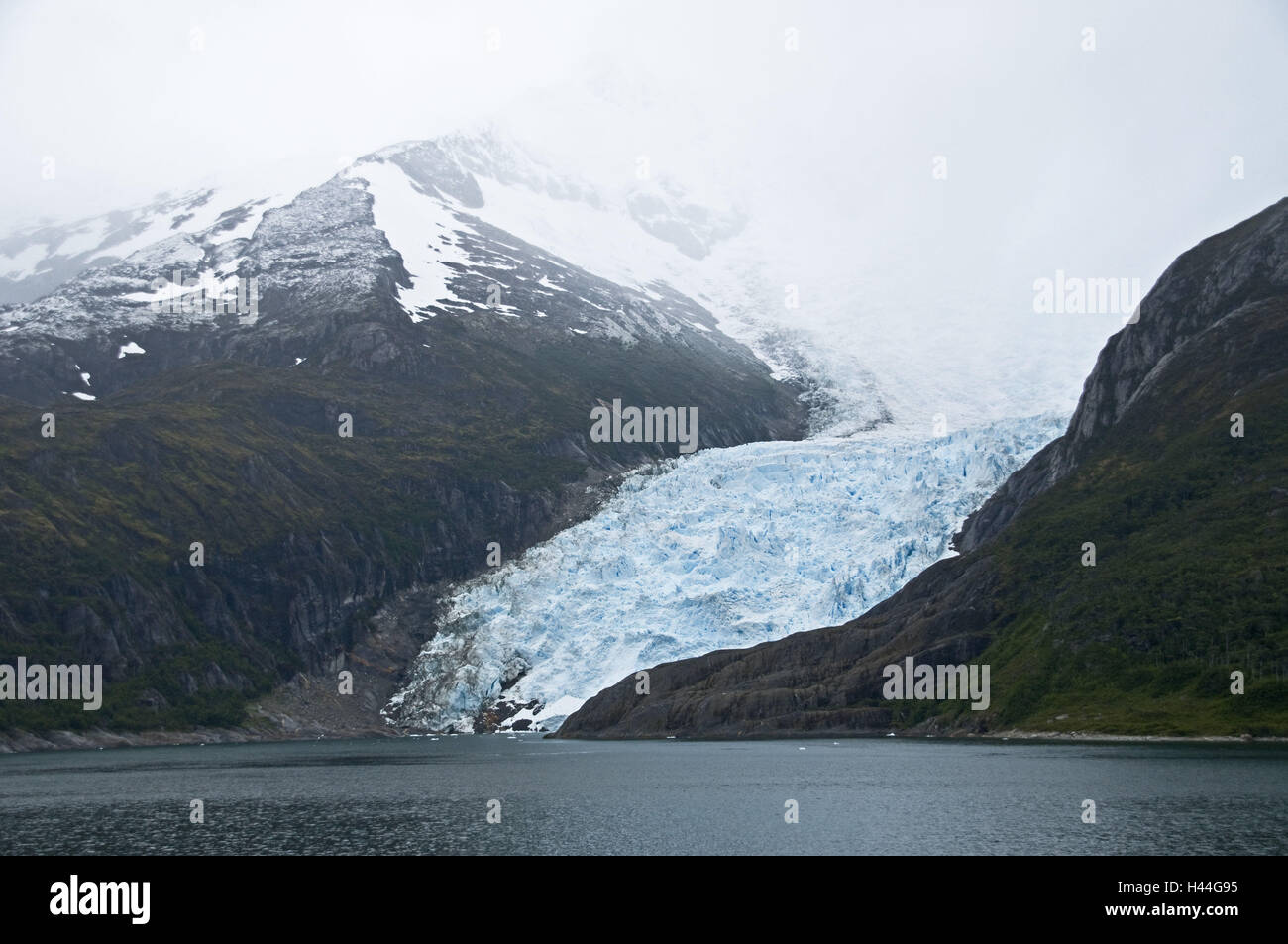 Chile, fjord scenery, beagle channel, Italy glacier Stock Photo - Alamy