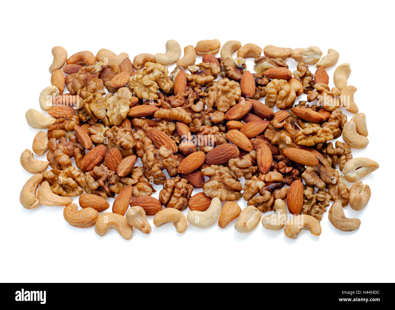 Nuts mix isolated on white background. Closeup Stock Photo - Alamy