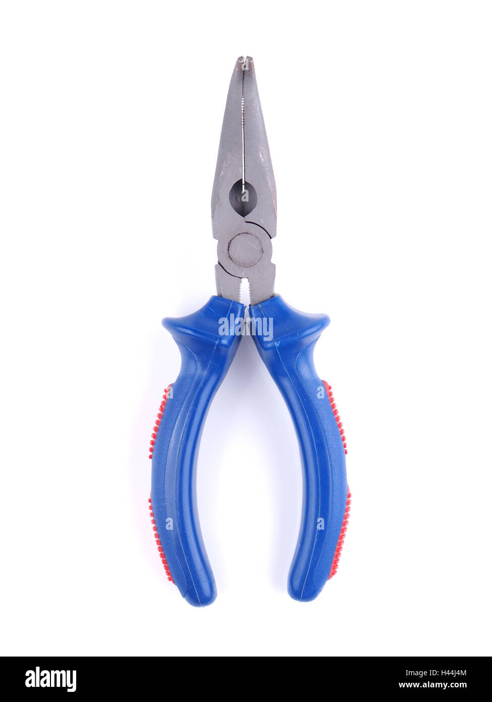 Blue pliers on a white background Stock Photo - Alamy