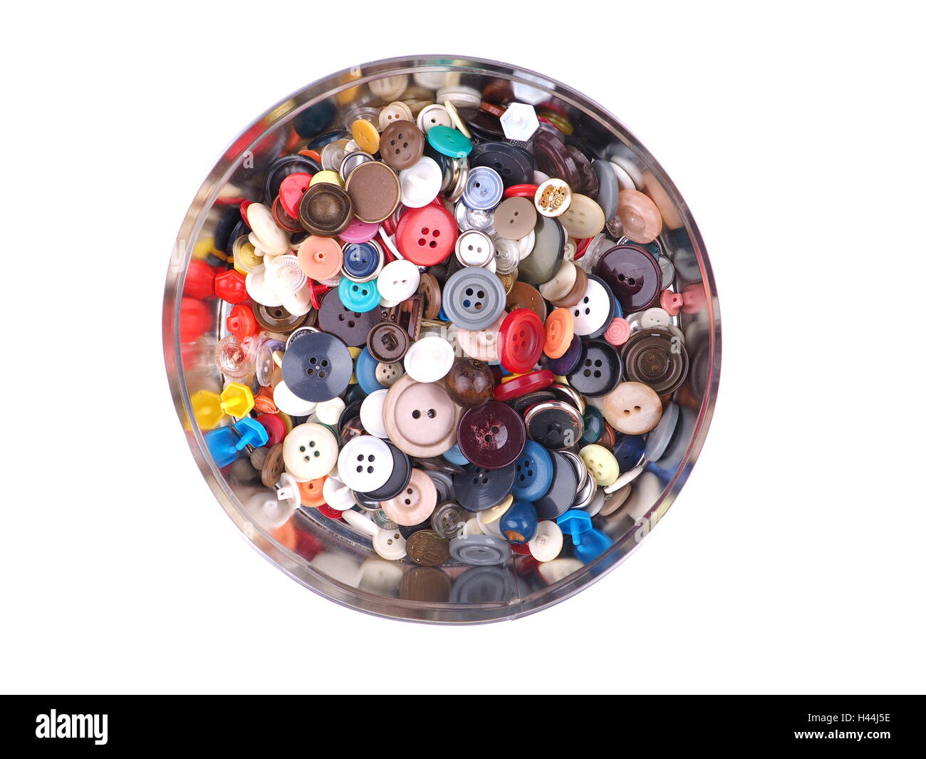 buttons in a box on a white background Stock Photo - Alamy
