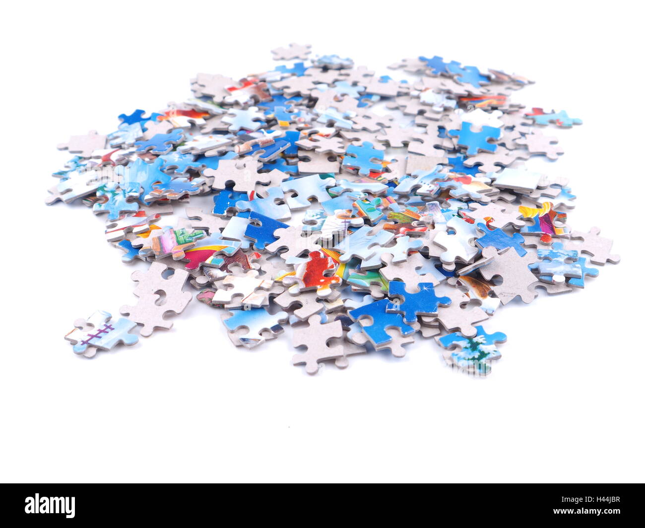 Puzzle on a white background Stock Photo - Alamy
