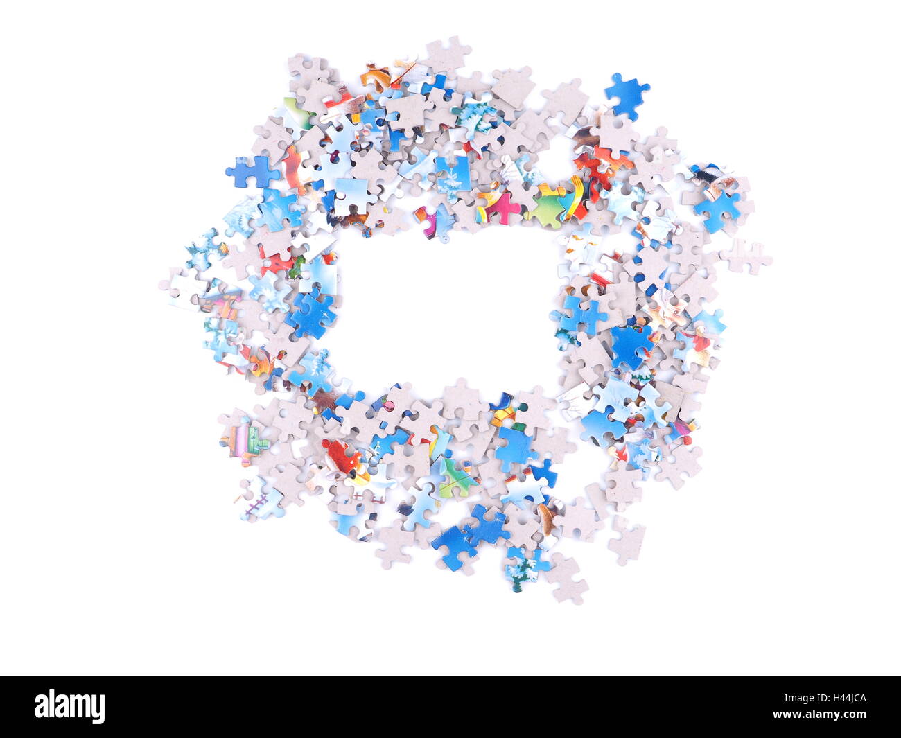 Puzzle on a white background Stock Photo - Alamy