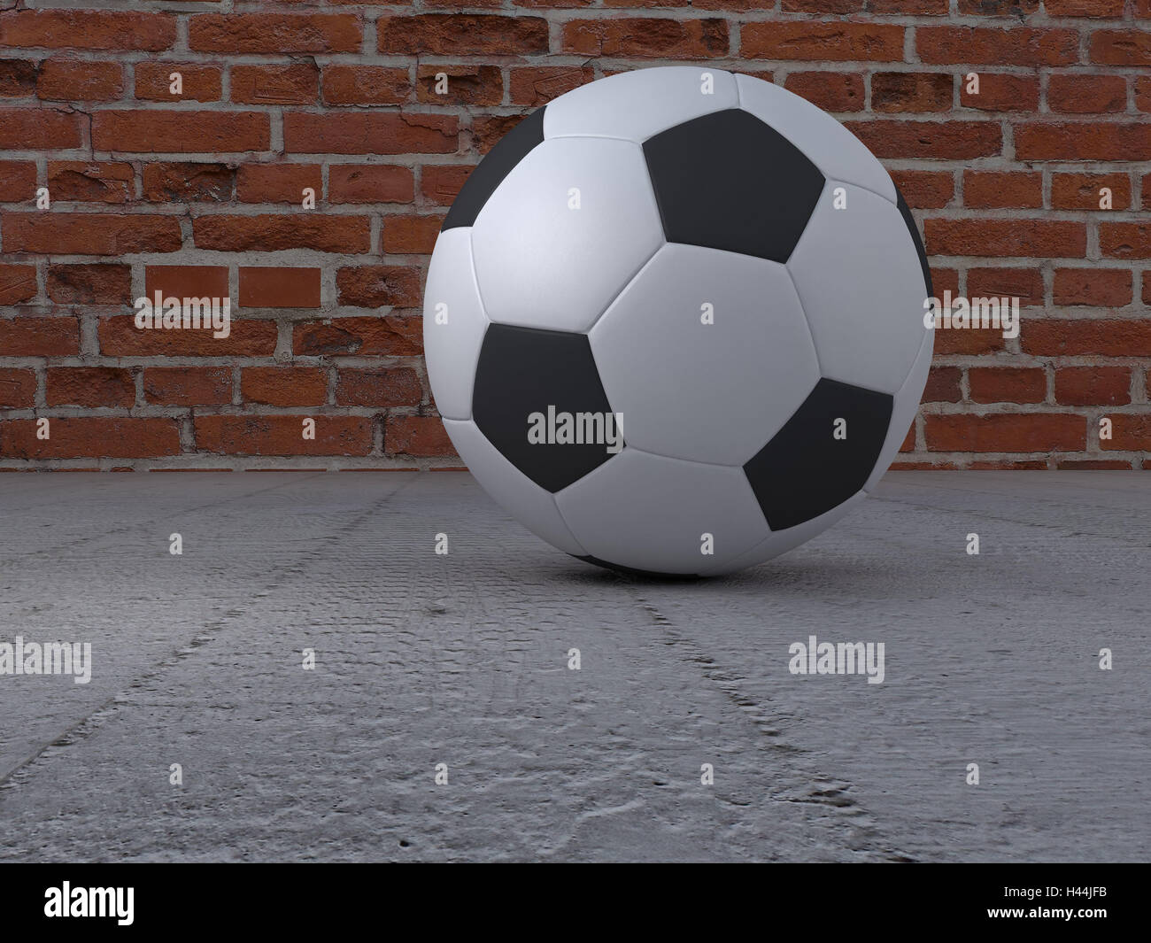 Football ball concrete floor hi-res stock photography and images - Alamy