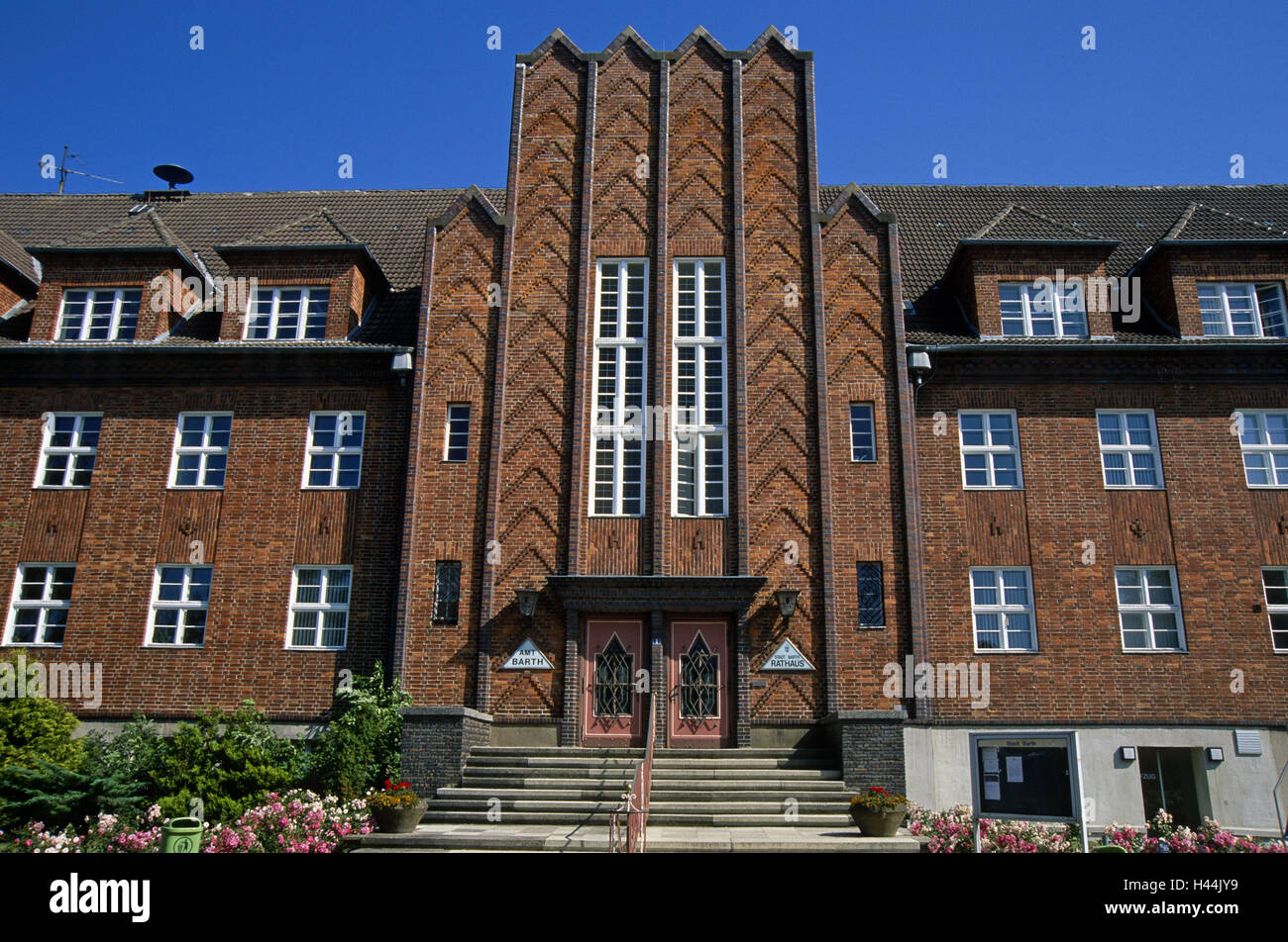 North Germany, Barth, city hall, brick building Stock Photo - Alamy