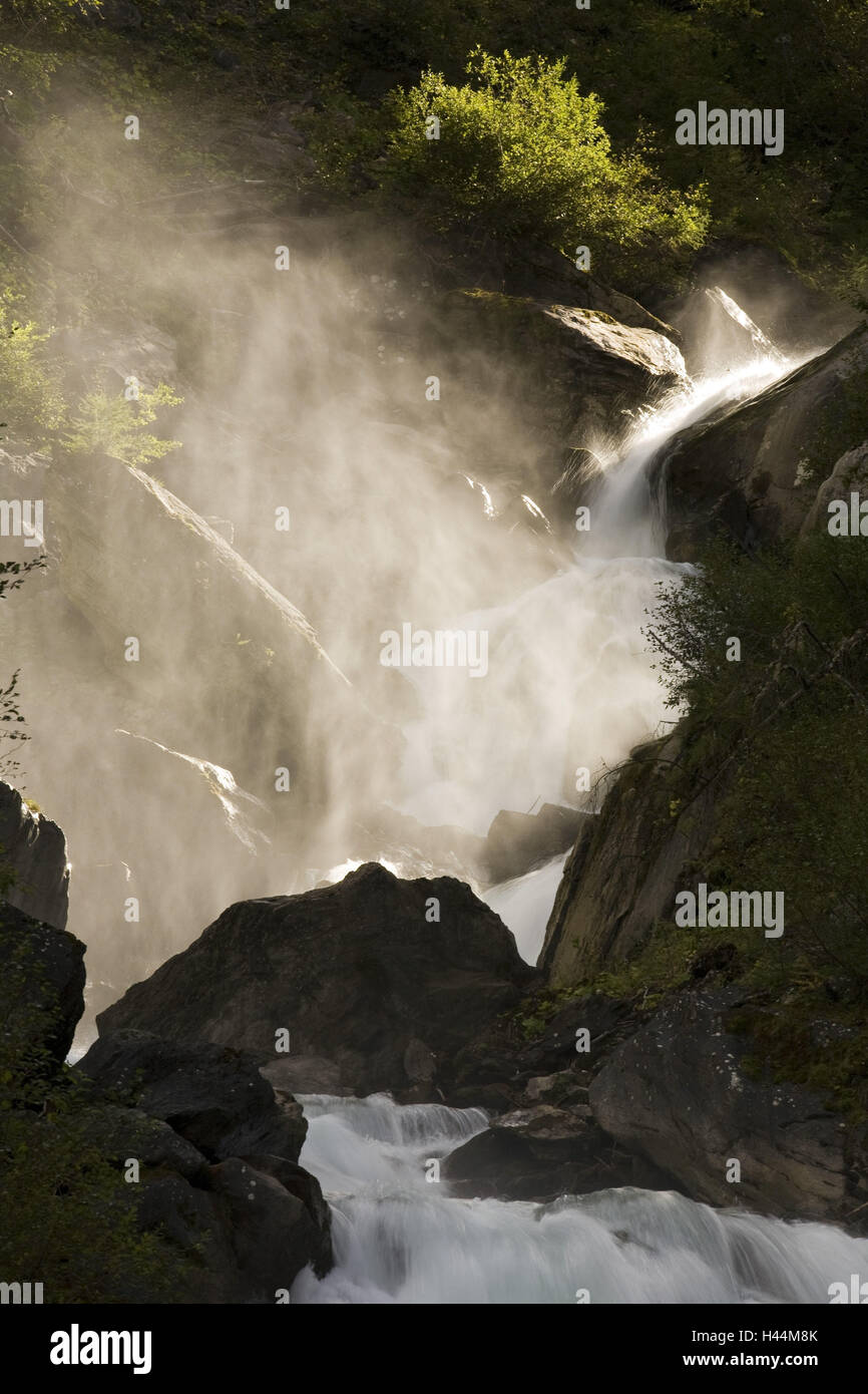Austria, Tyrol, Osttirol, Umbaltal, Isel, waterfall Stock Photo - Alamy