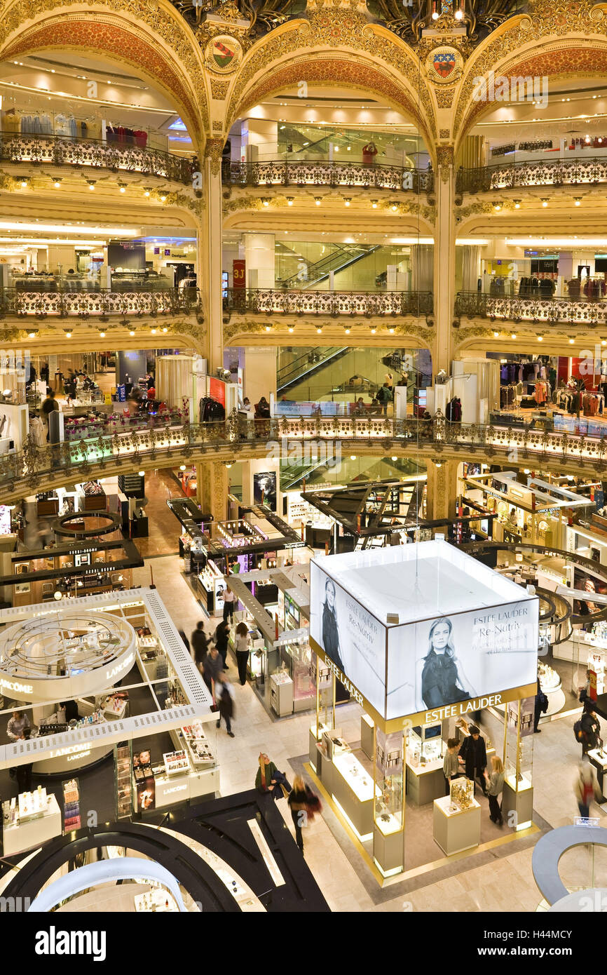 France, Paris, Les Galeries Lafayette, inside Stock Photo - Alamy