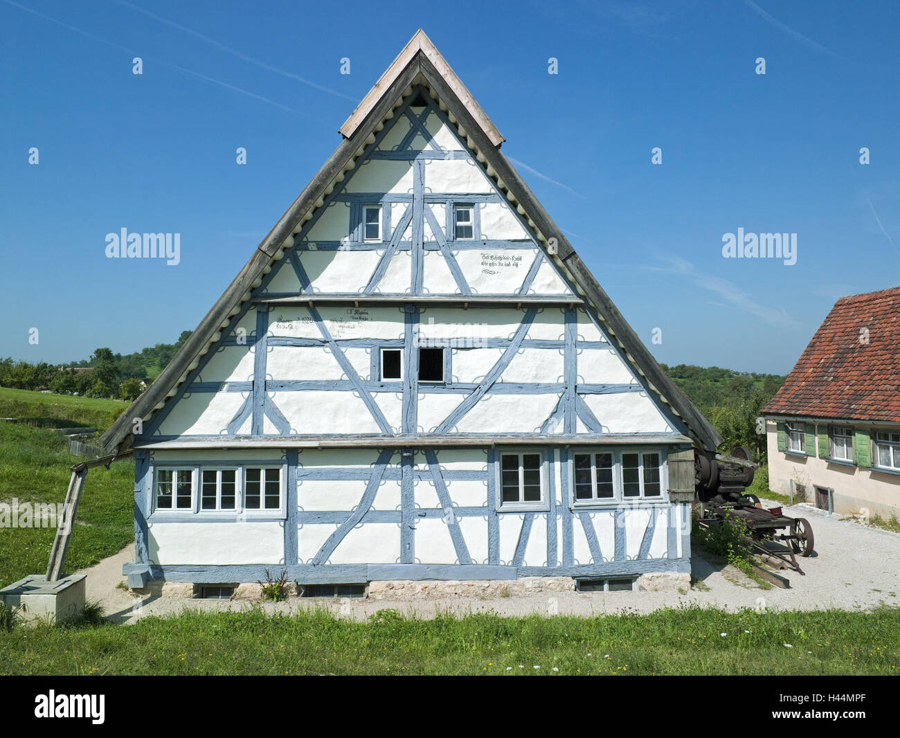 Germany, Baden-Wurttemberg, Beuren, open-air museum, weaver's house ...