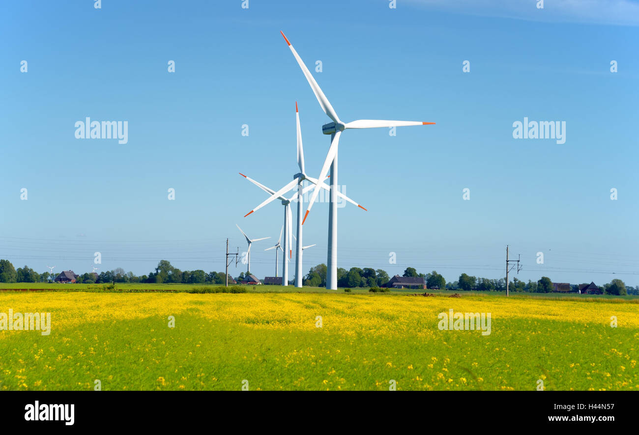 Germany, Schleswig - Holstein, luck town, wind turbines Stock Photo - Alamy