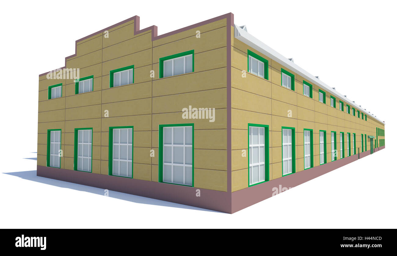 Hangar building. Isolated on white Stock Photo - Alamy