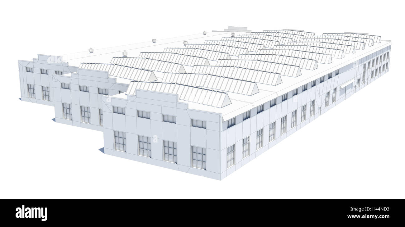 White steel frame roof Cut Out Stock Images & Pictures - Alamy