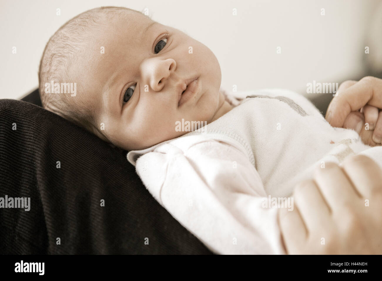 Baby, lie, half portrait Stock Photo - Alamy
