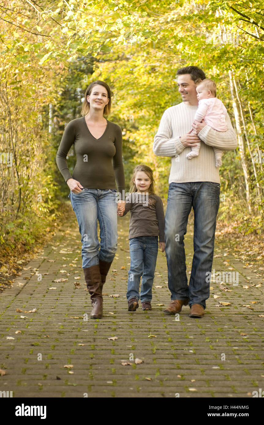 Family, autumn walk, happily Stock Photo - Alamy