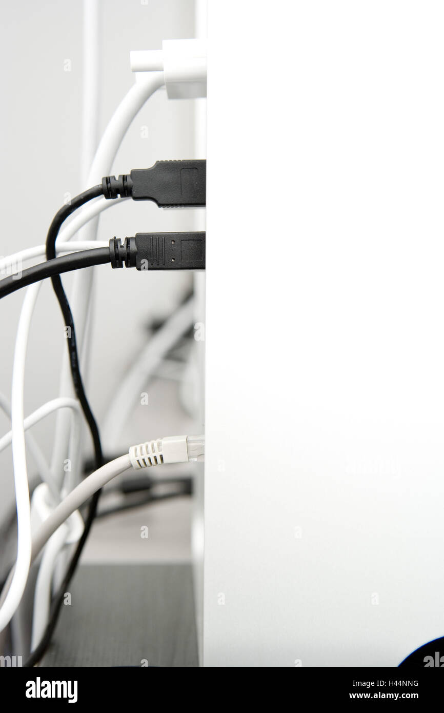Computer, connections, detail Stock Photo - Alamy