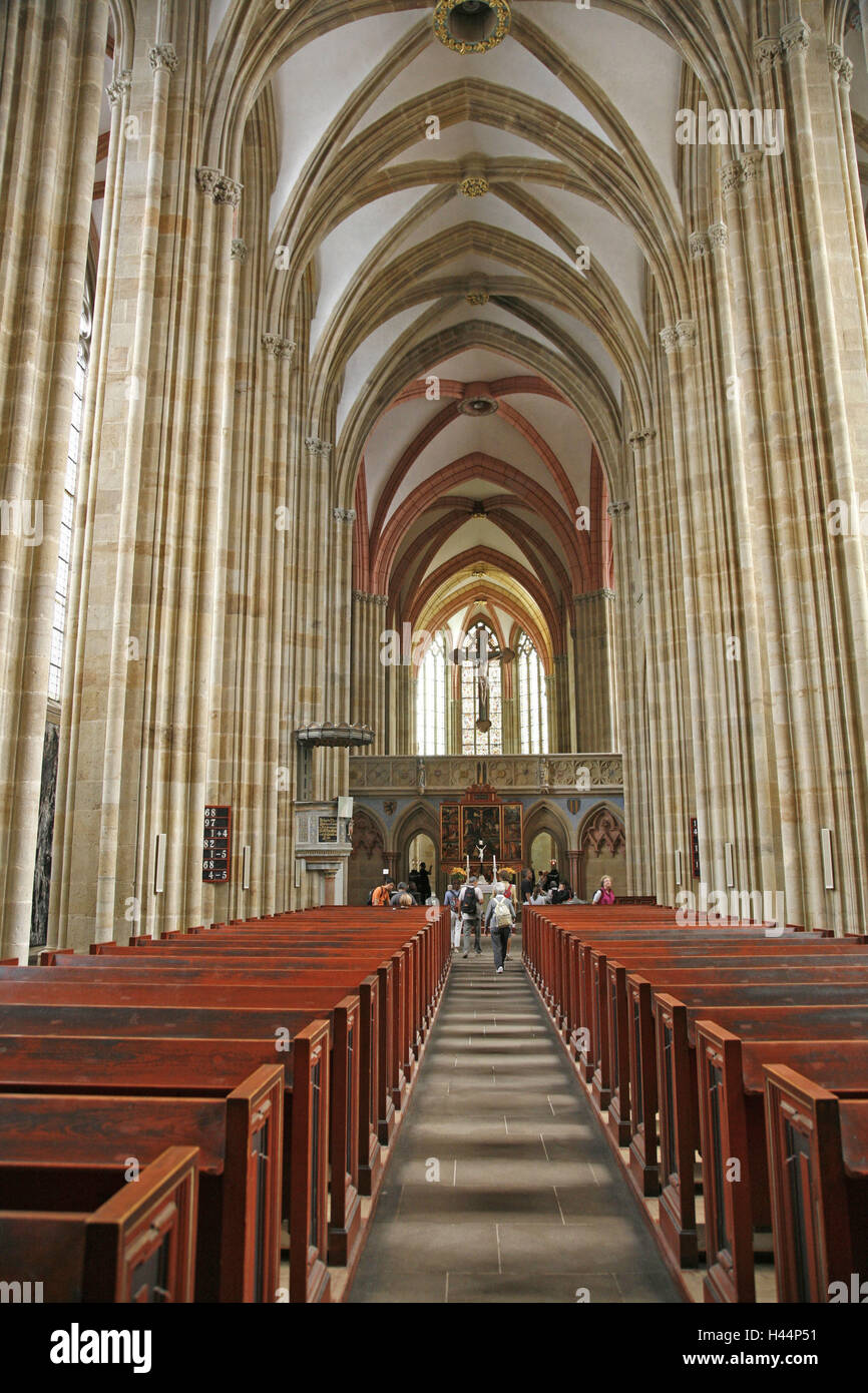Germany, Saxony, Meissen, cathedral, inside, long house, hall church ...