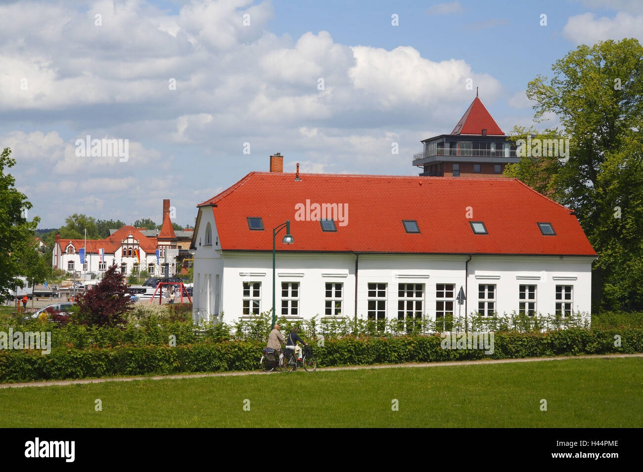 Germany, Mecklenburg-West Pomerania, Neustrelitz, former bath house, harbour Stock Photo - Alamy