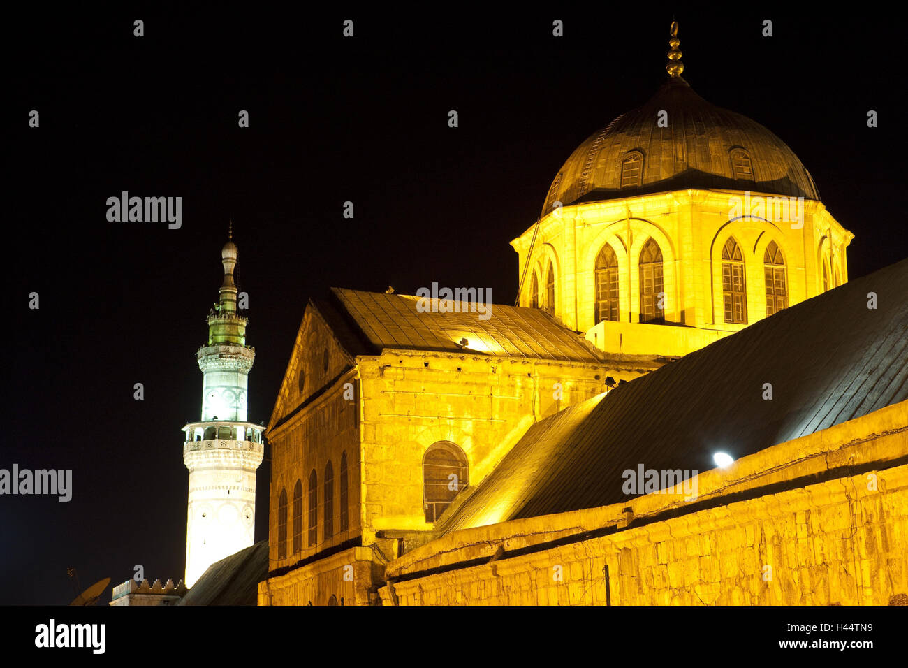Syria, Damascus, Omayyadenmoschee, lighting, night Stock Photo - Alamy