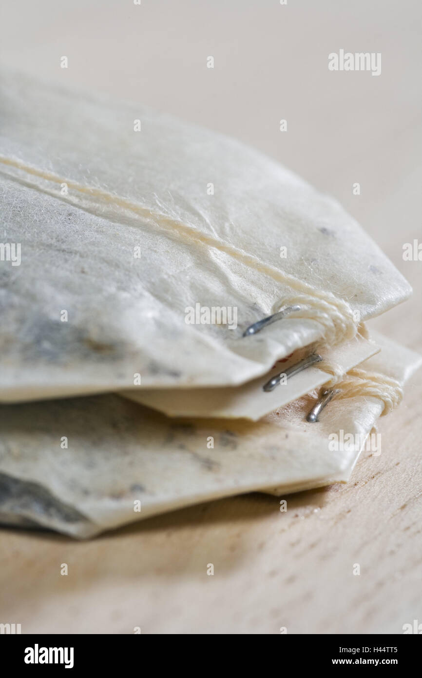 Tea bags, two, curled, hot drink, tea, black tea, drink, tea bag ...