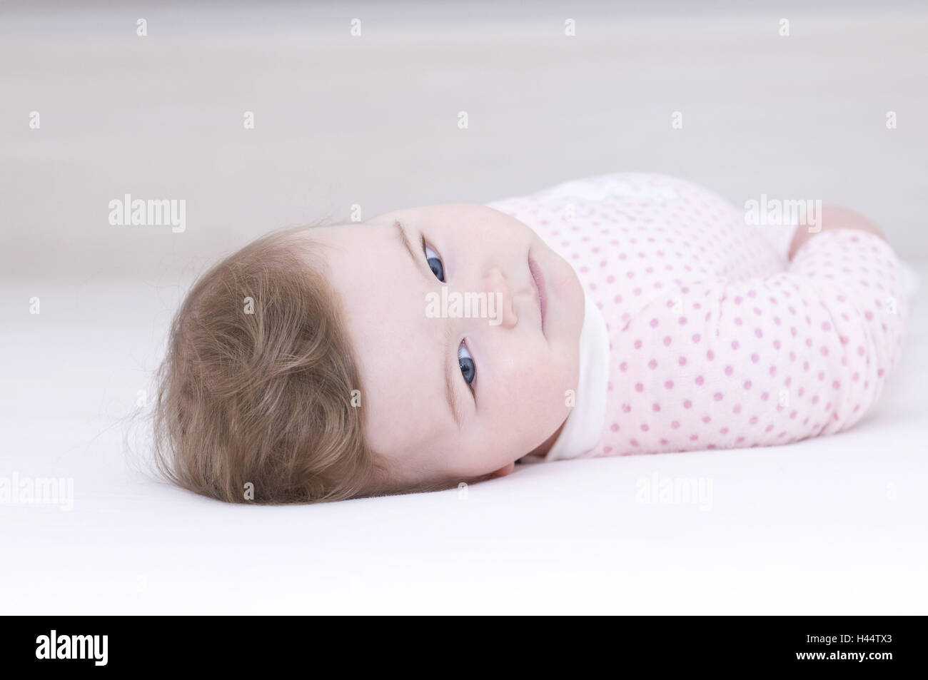 Baby, back position, view side view Stock Photo - Alamy