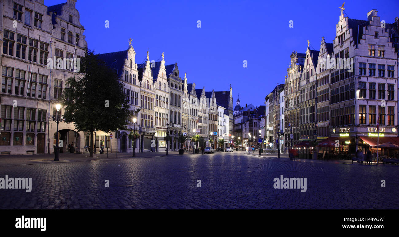 Belgium, Flanders, Antwerp, Old Town, lighting, evening Stock Photo - Alamy