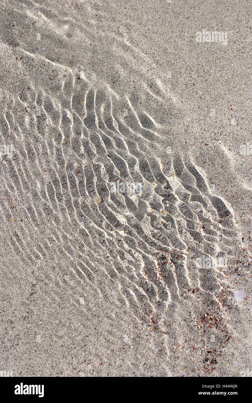 Water surface, Sand, waves, from above Stock Photo - Alamy