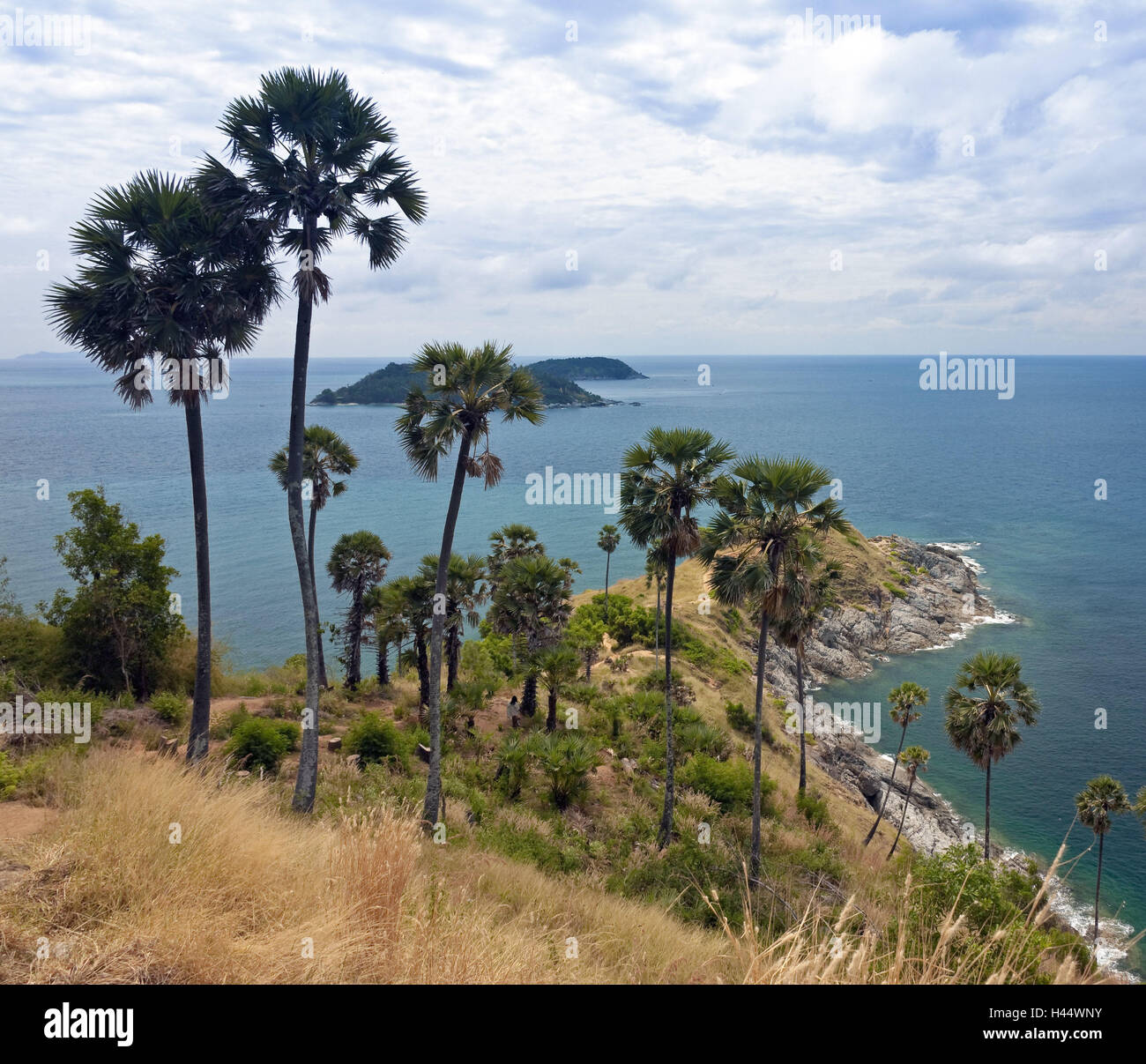 Cape Laem Promthep, the most southern dot, the island Phuket ...
