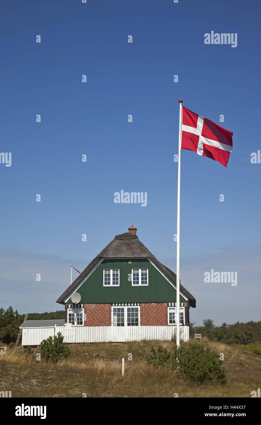 Summer cottage, flag Stock Photo - Alamy