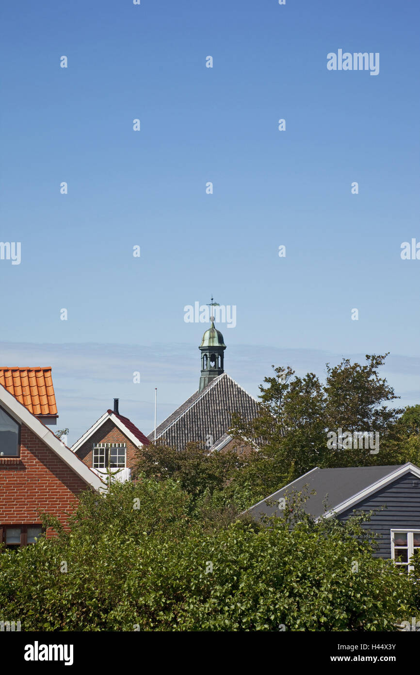 Village, houses, steeple Stock Photo - Alamy