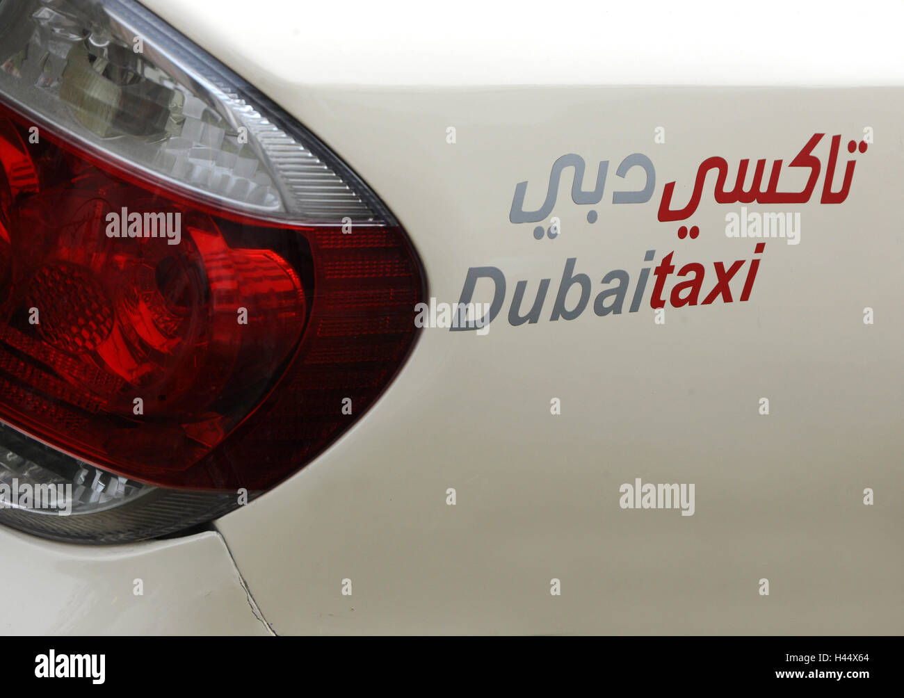 Taxi, detail, rear light, Dubai, United Arab Emirates Stock Photo - Alamy