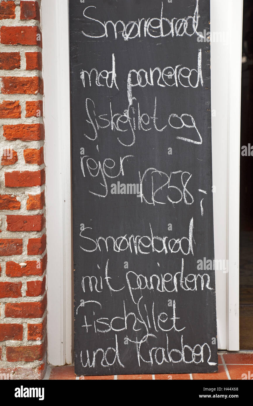 Restaurant, notice board, foods Stock Photo - Alamy