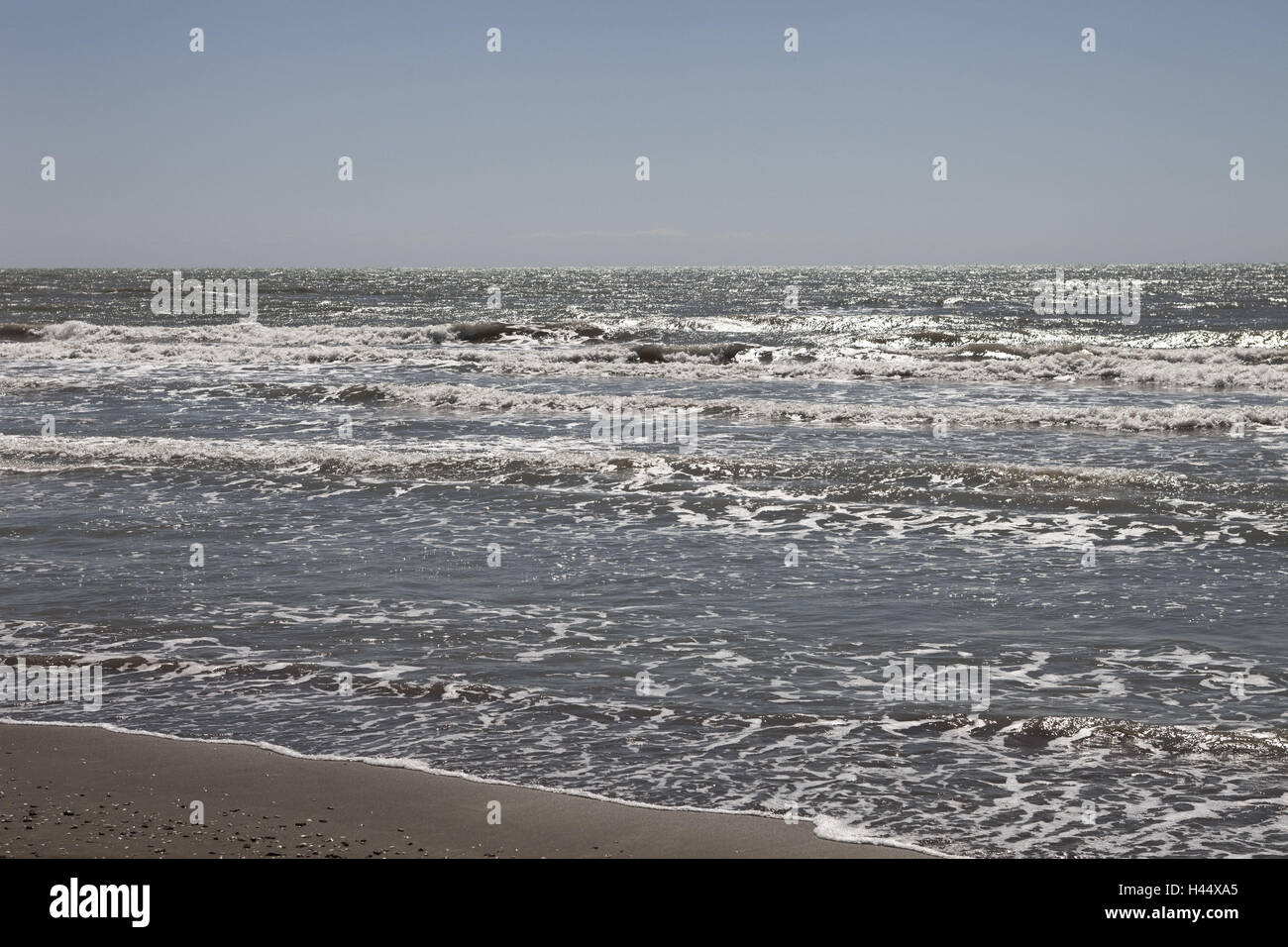 Beach, sea, disturbedly, waves Stock Photo - Alamy