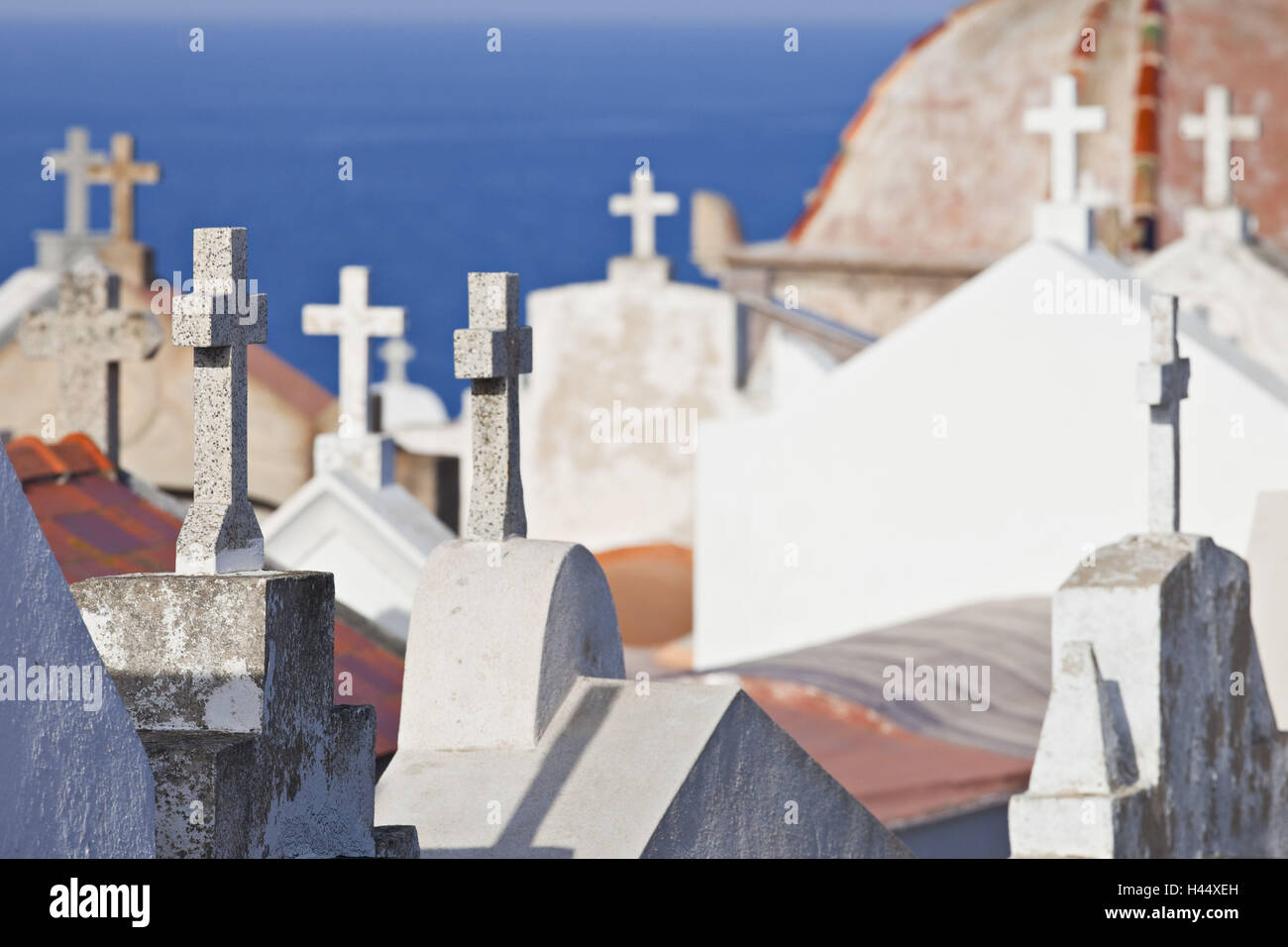 France, Corsica, Bonifacio, cemetery, crosses Stock Photo - Alamy