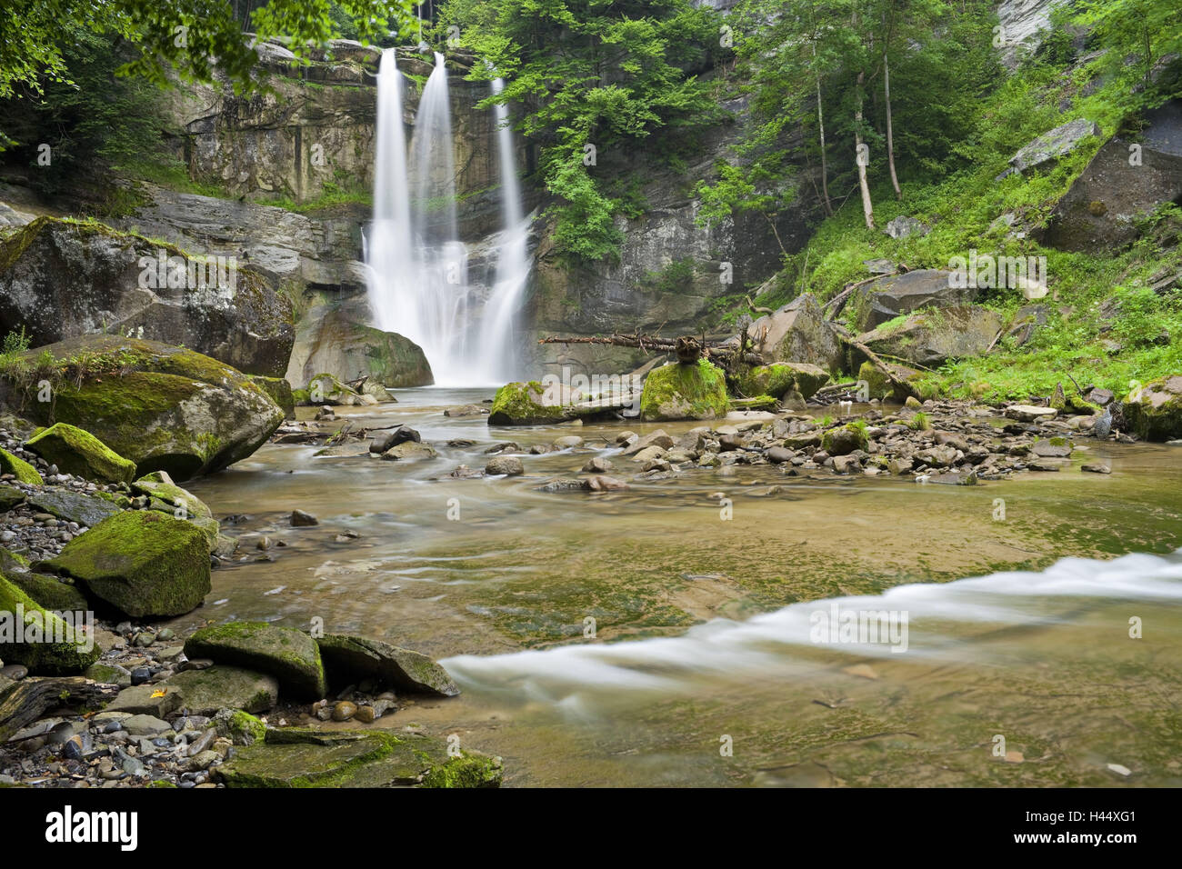 Switzerland, Appenzell, Teufen, waterfall Stock Photo - Alamy