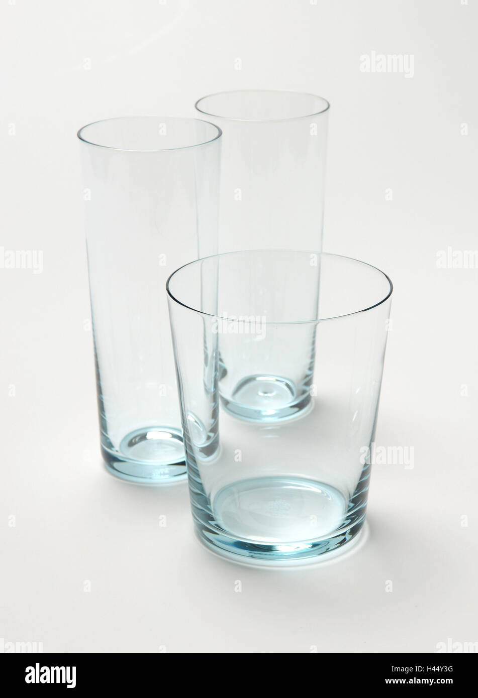 Three different glass glasses water hi-res stock photography and images ...