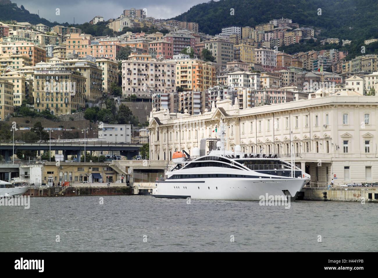 Italy, Genoa, harbour Stock Photo - Alamy