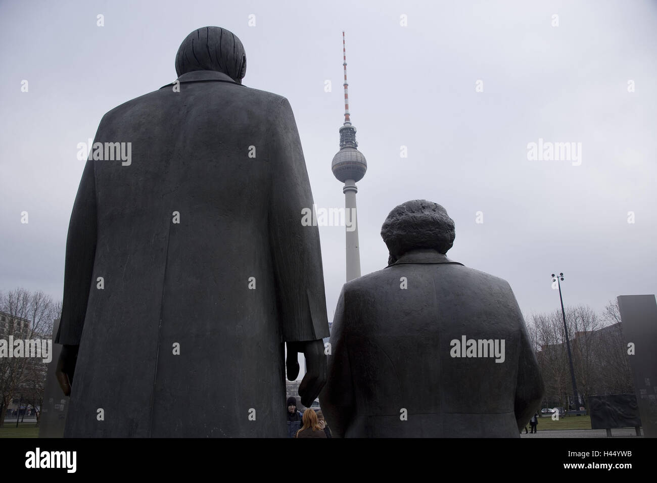 Germany, Berlin, Alexanderplatz, television tower, Marx-Engels-Forum ...