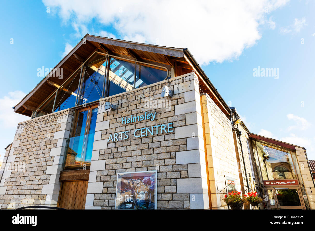 Helmsley arts centre building Yorkshire town exterior front sign name ...