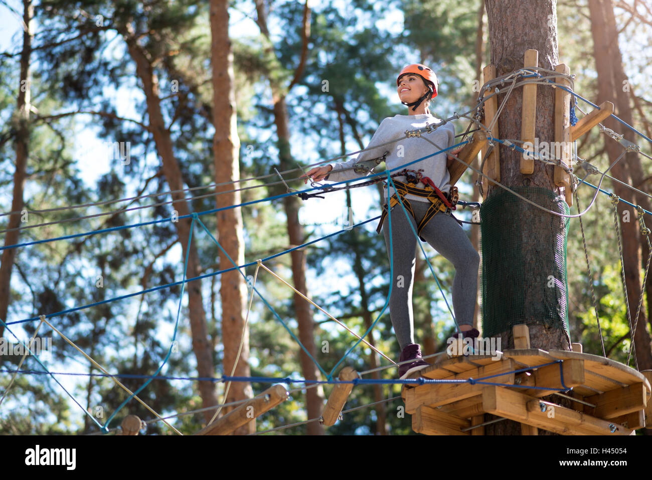 Good looking positive woman enjoying the activity Stock Photo - Alamy