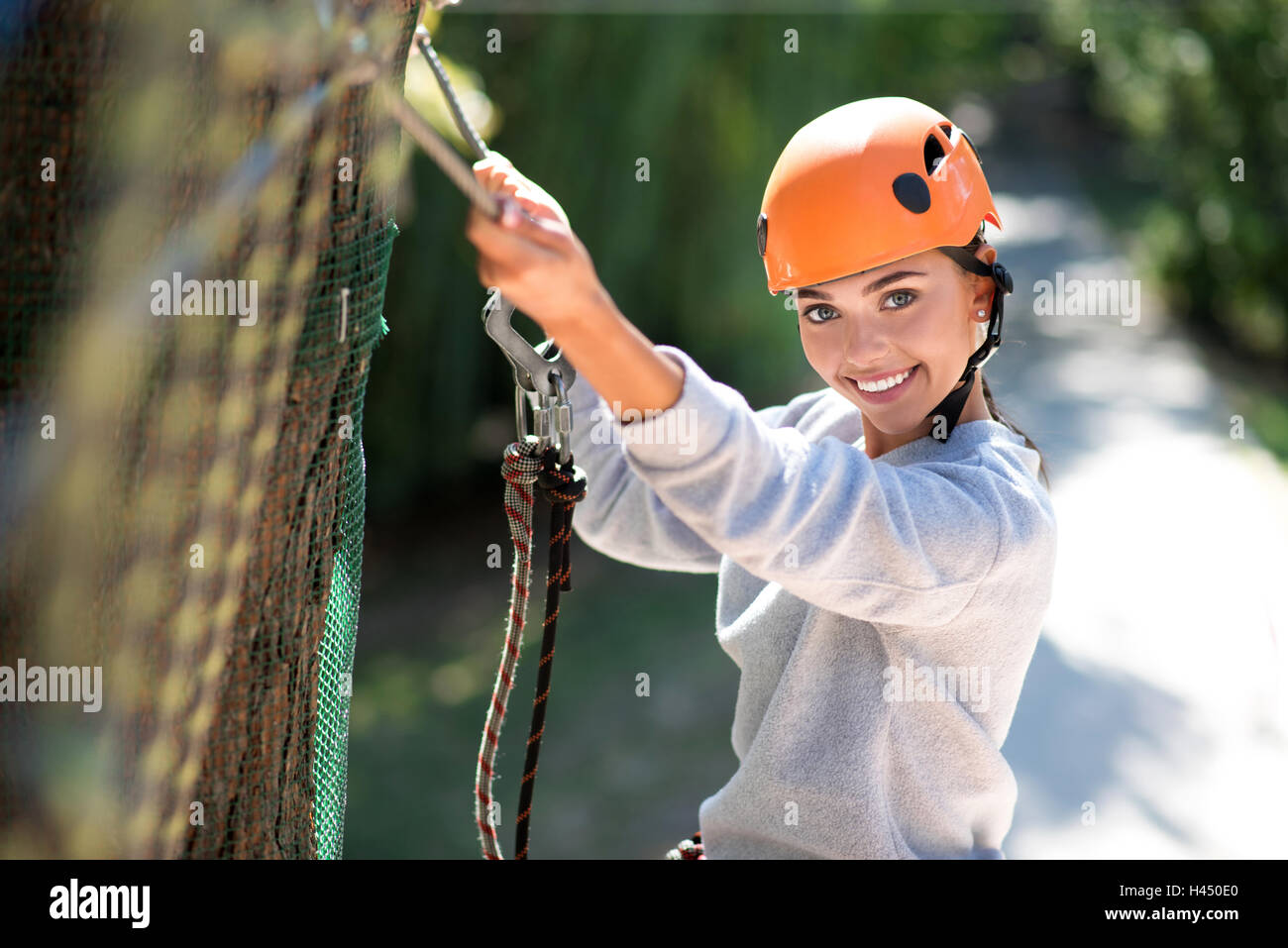 Woman brave enthusiastic clamber hi-res stock photography and images ...