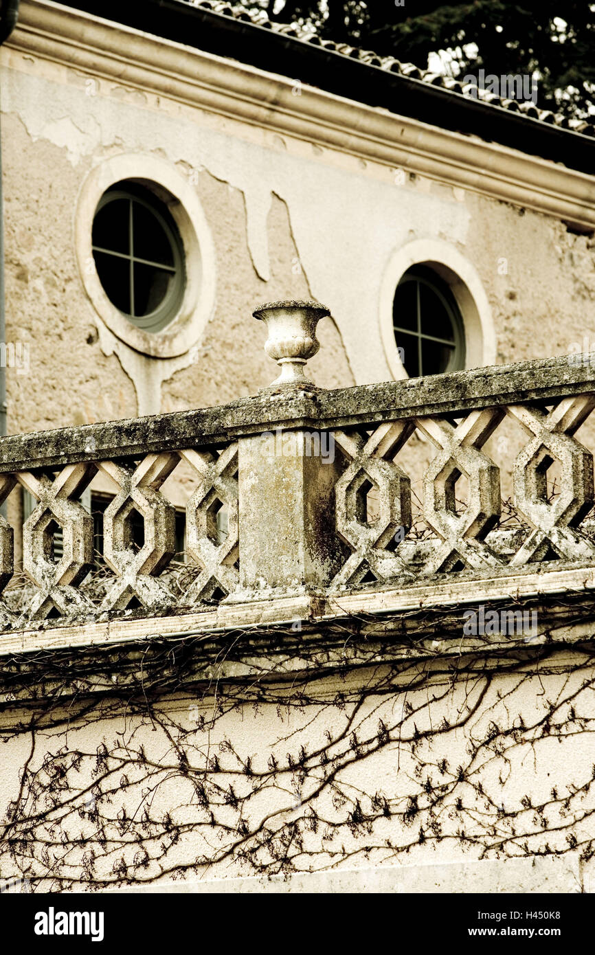 Lock, building, balustrade, detail, b/w Stock Photo - Alamy