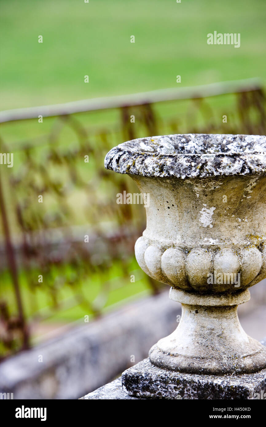 Lock, castle grounds, terrace, balustrade Stock Photo - Alamy