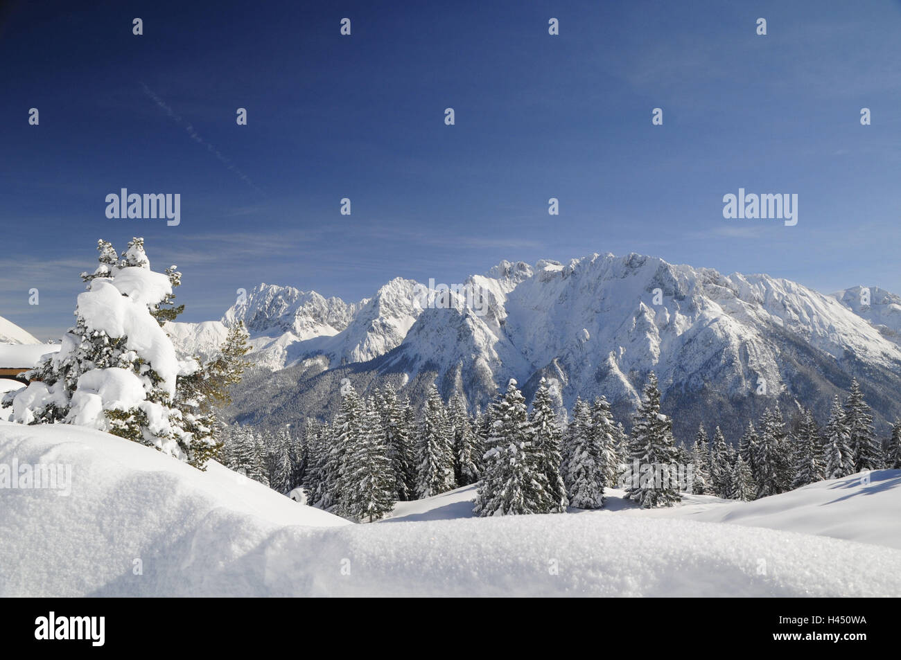 Germany, Bavaria, Werdenfels, Isar valley, Mittenwald, Kranzberg ...