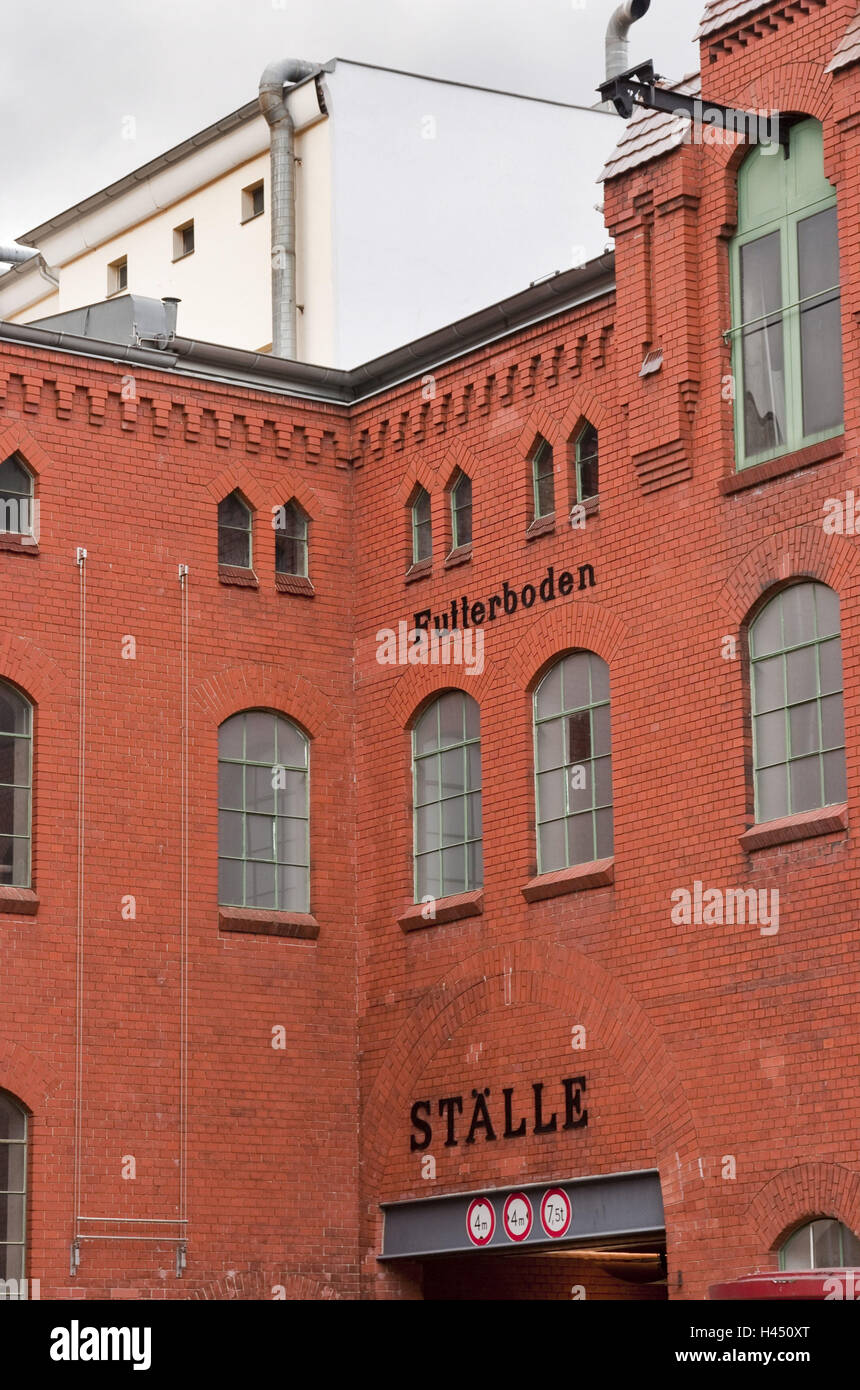 Germany, Berlin, Prenzlauer Berg (district) cultural brewery, facade ...