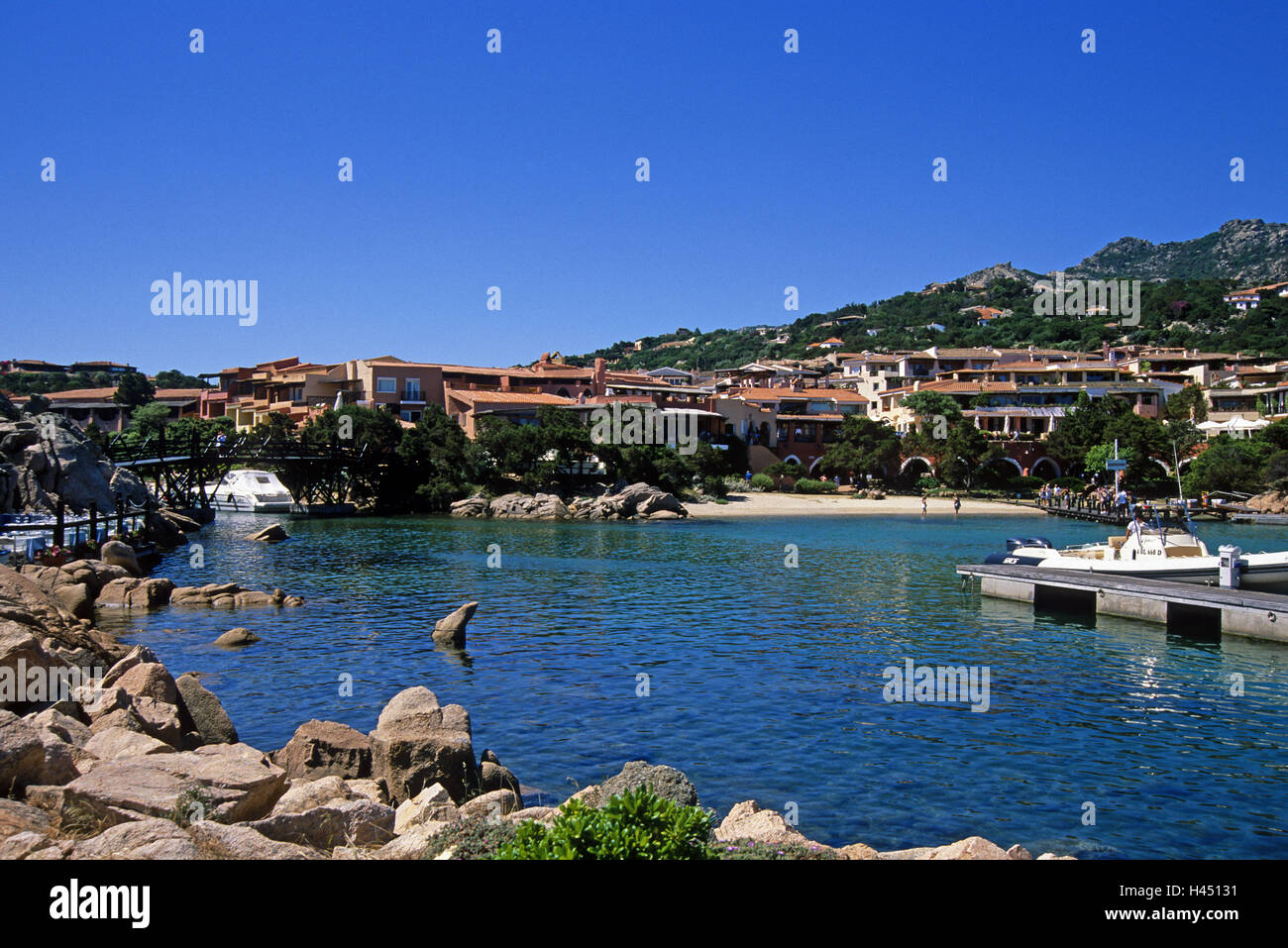 Italy, island Sardinia, postage Cervo, Marina Sardo, beach Stock Photo ...