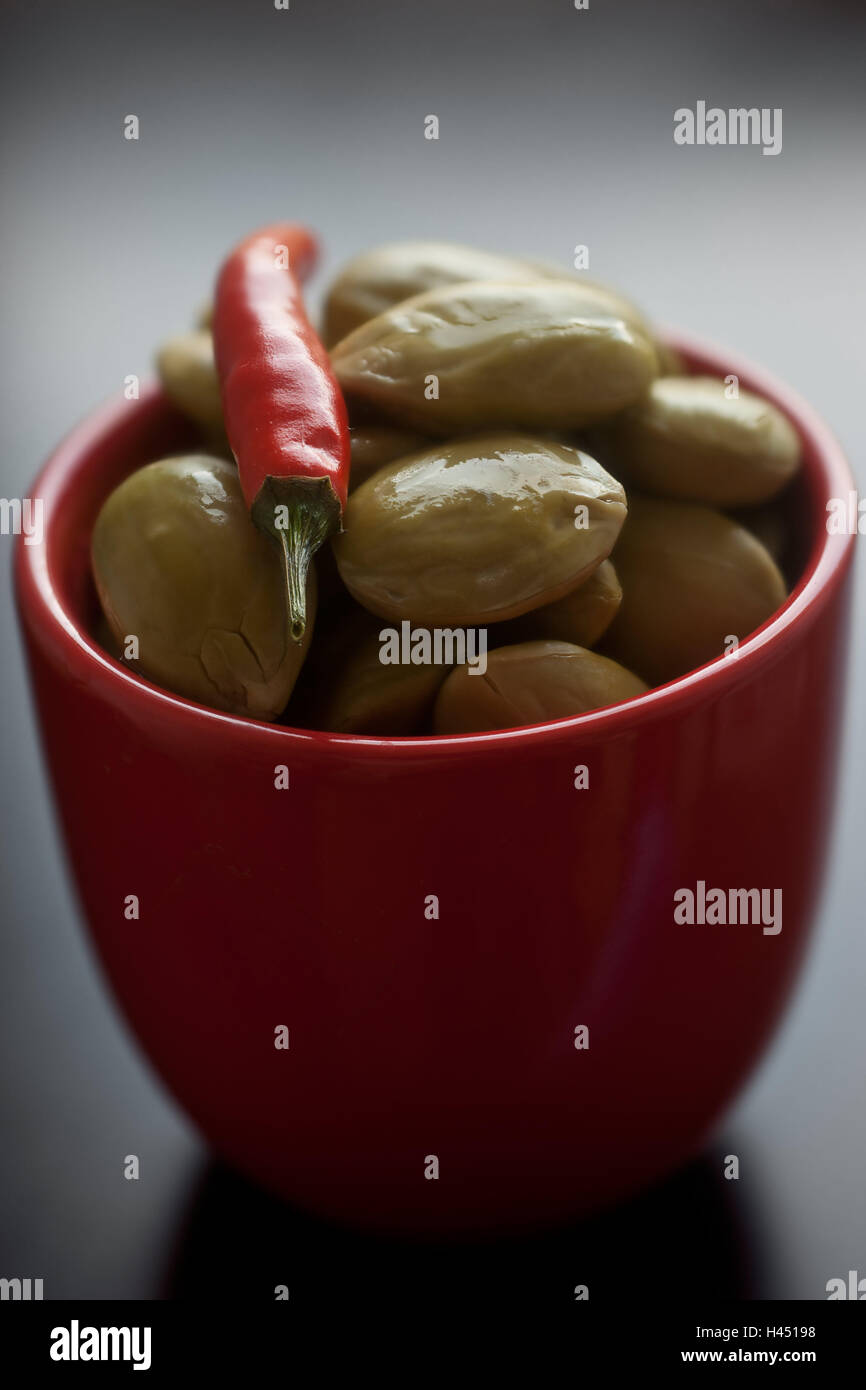 Chilli pod, beans, bowl, Asia, South-East Asia, country cuisine, chilli ...