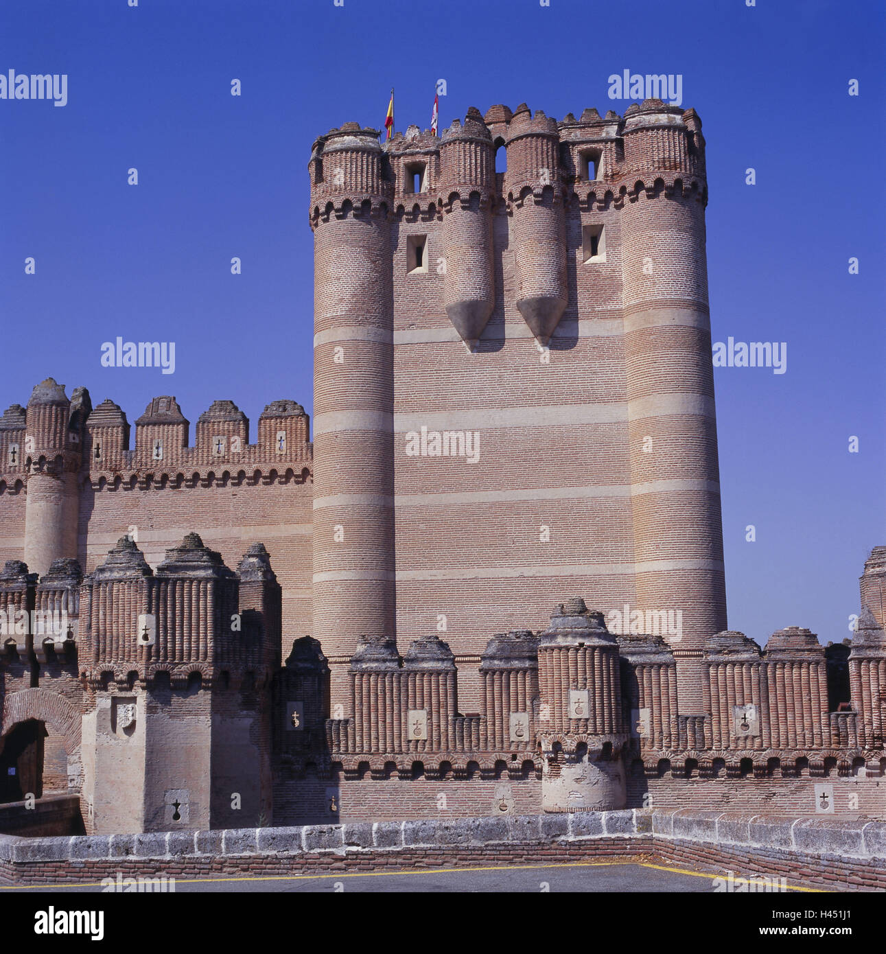 Spain, Kastilien-Leon, Coke, castle, detail, lock, castle, fortress ...